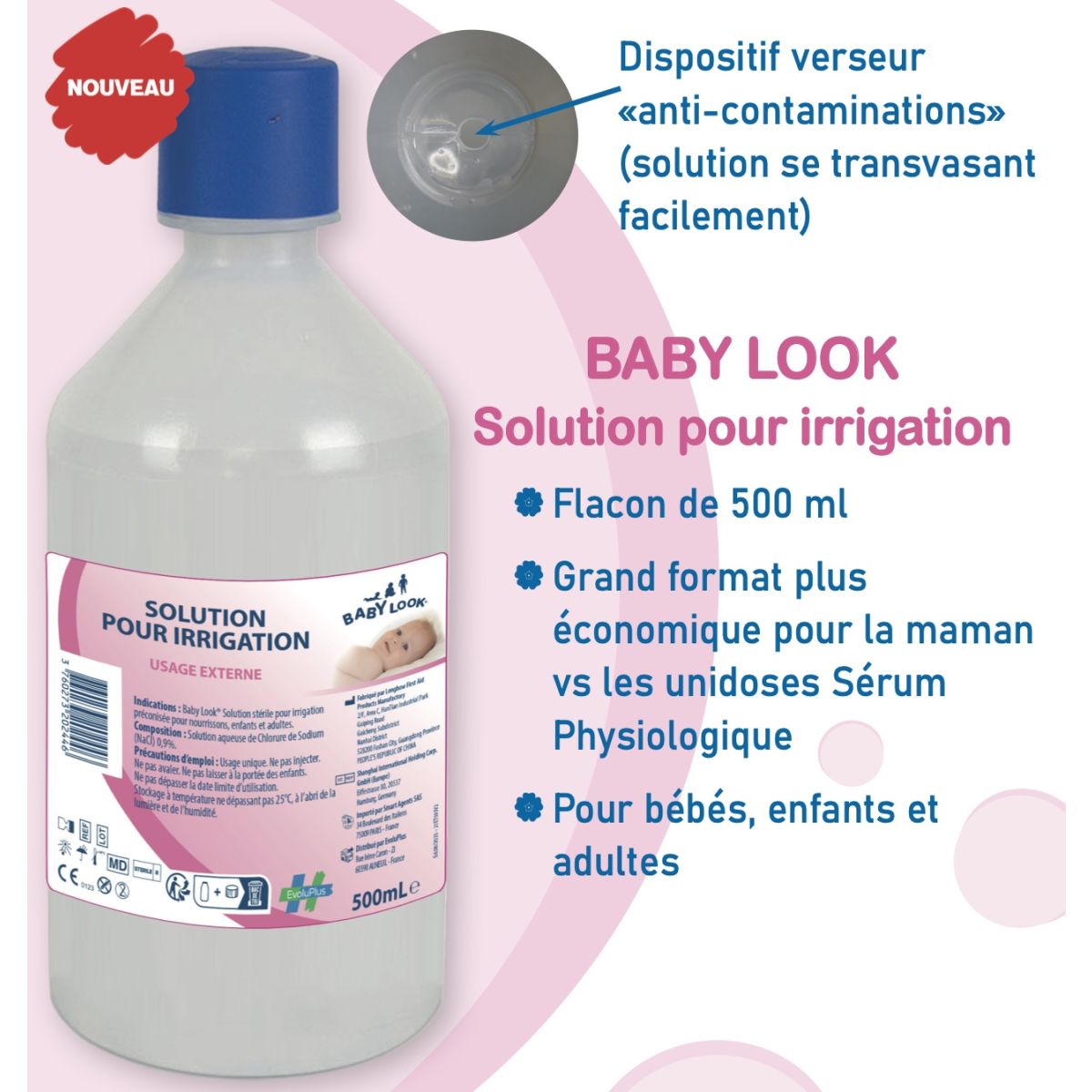 Baby Look Sérum Physiologique Irrigation Nasale Bébé